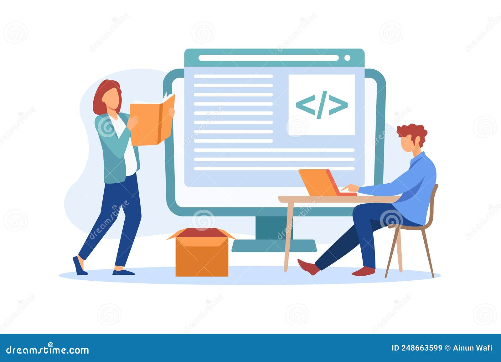 Web-Entwicklung Flache Illustration Exklusive Design-Inspiration Vektor ...