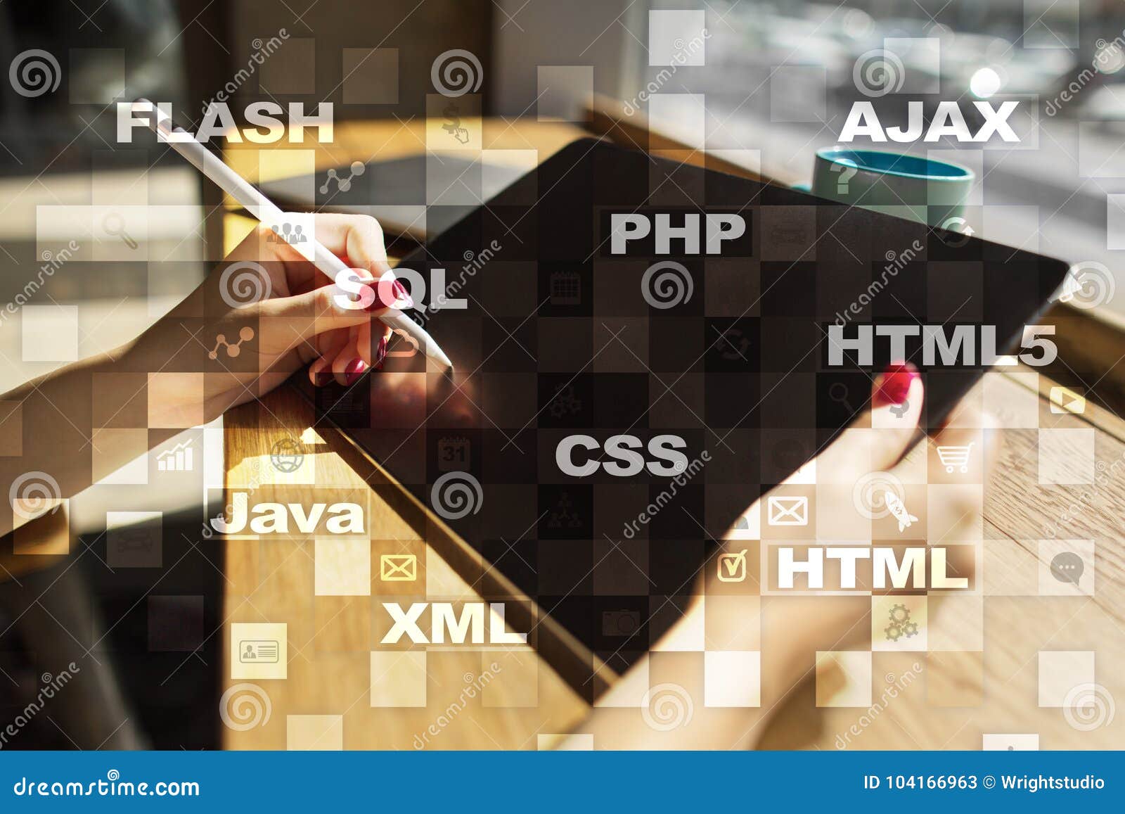 Web-Entwicklung Programmierung Internet Und Technologiekonzept ...