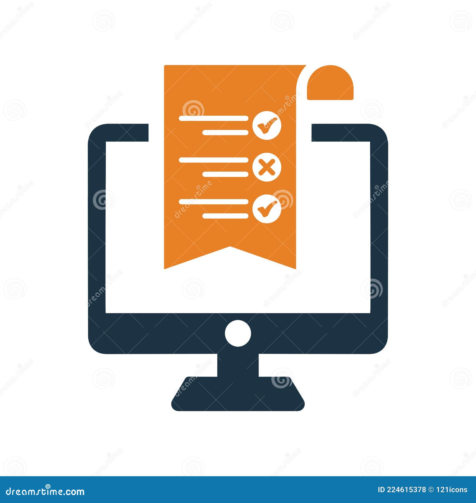 Web, Exam, Survey Icon. Simple Color Vector Stock Vector - Illustration ...