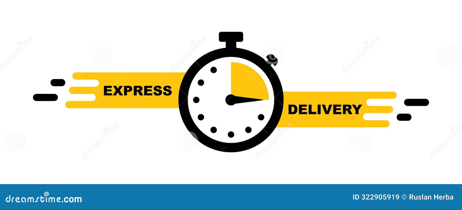 Express Delivery Vector Sticker. Stock Illustration - Illustration of ...