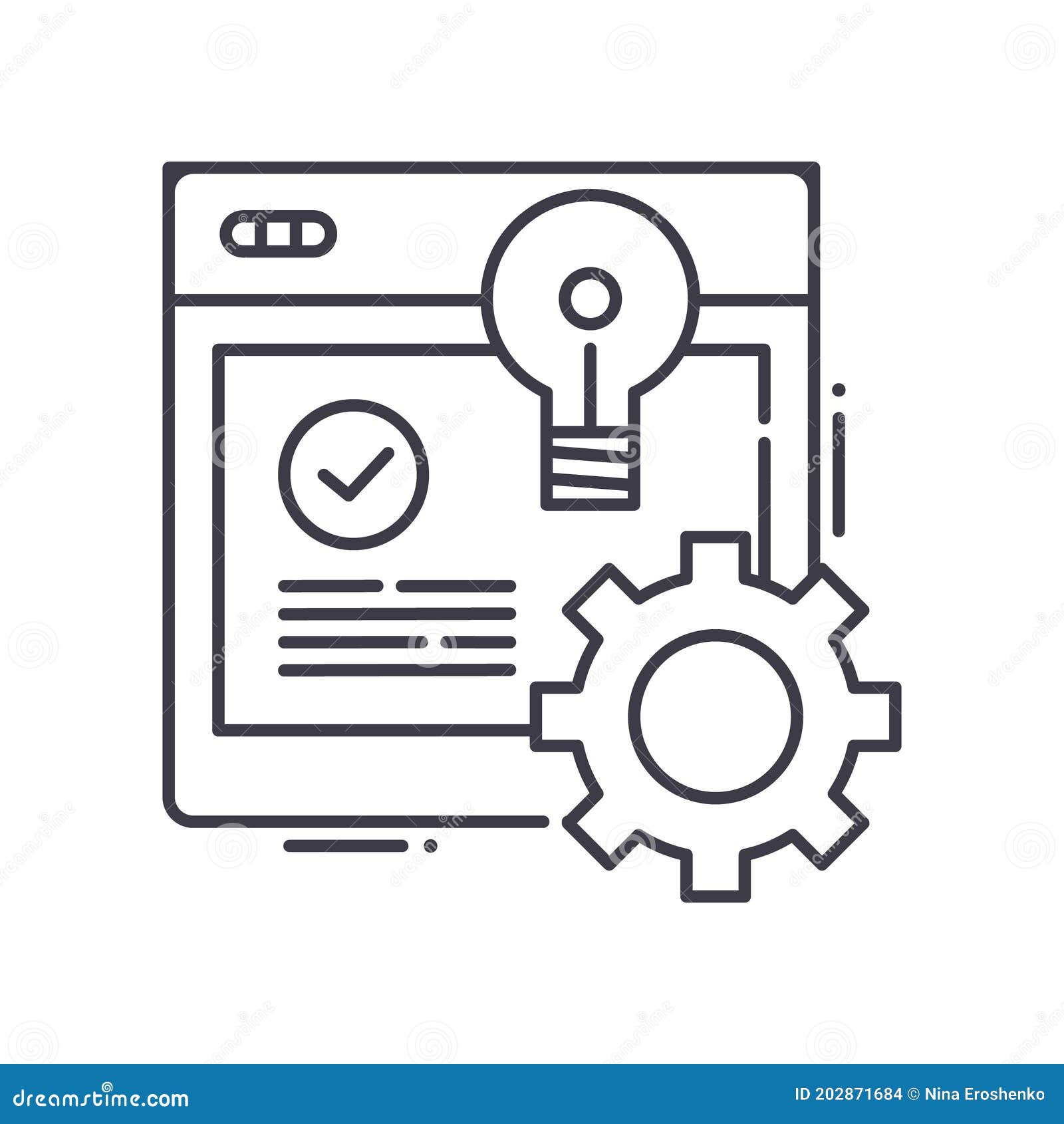 Web Extension Icon, Linear Isolated Illustration, Thin Line Vector, Web ...