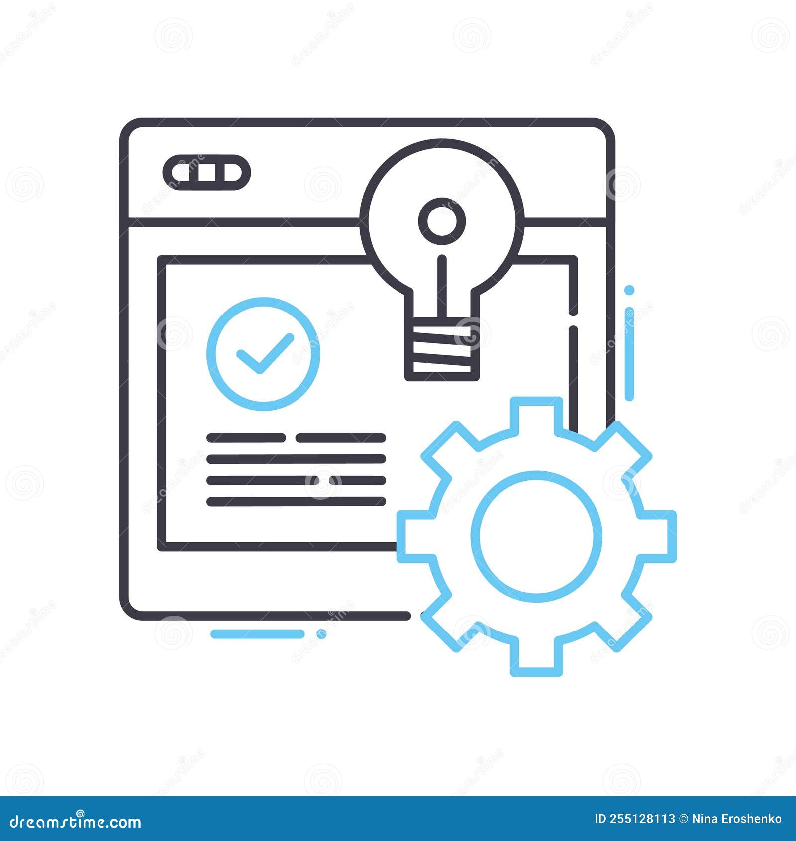 Web Extension Line Icon, Outline Symbol, Vector Illustration, Concept ...