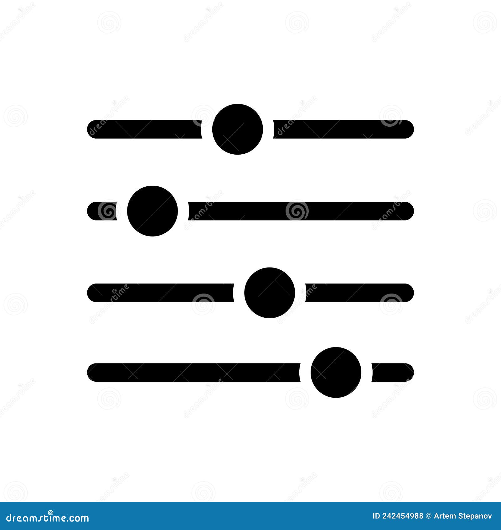 Web Filter Icon, Level Regulator Symbol, Control Sign Stock Vector ...