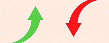 Financial Arrows Up and Down. Green and Red Arrow. Increase and ...