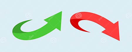 Financial Arrows Up and Down. Green and Red Arrow. Increase and ...