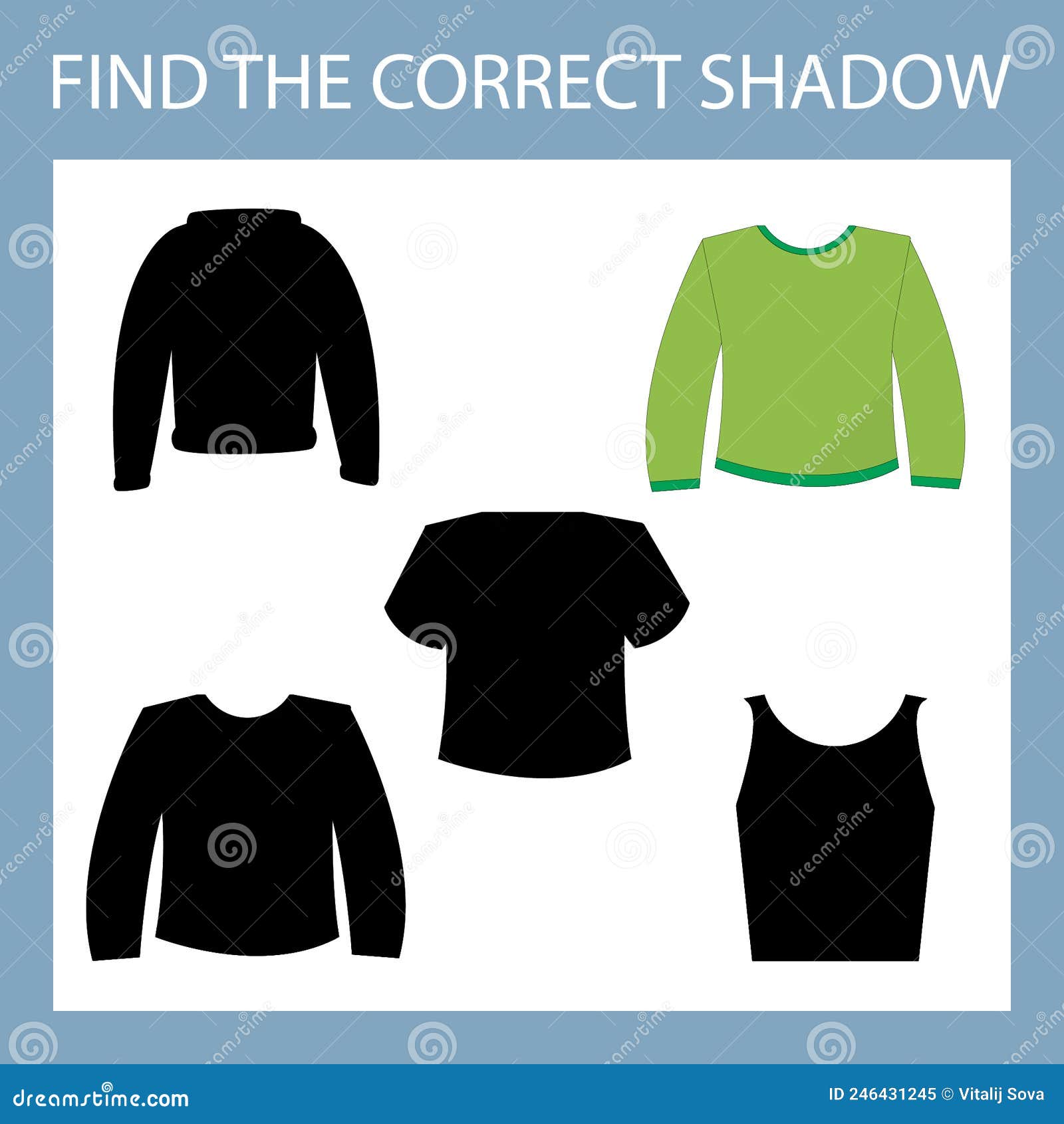 Logic game for children stock image. Image of clothes - 246431245