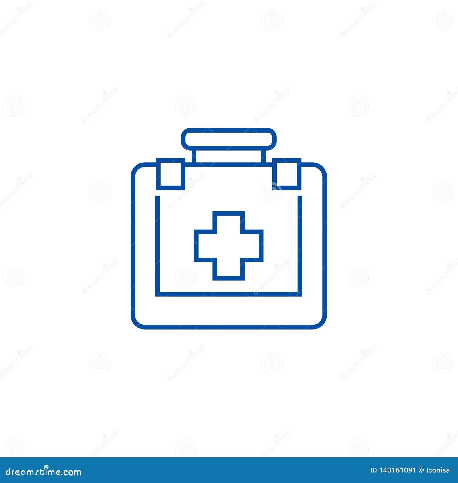 First Aid Line Icon Concept. First Aid Flat Vector Symbol, Sign ...