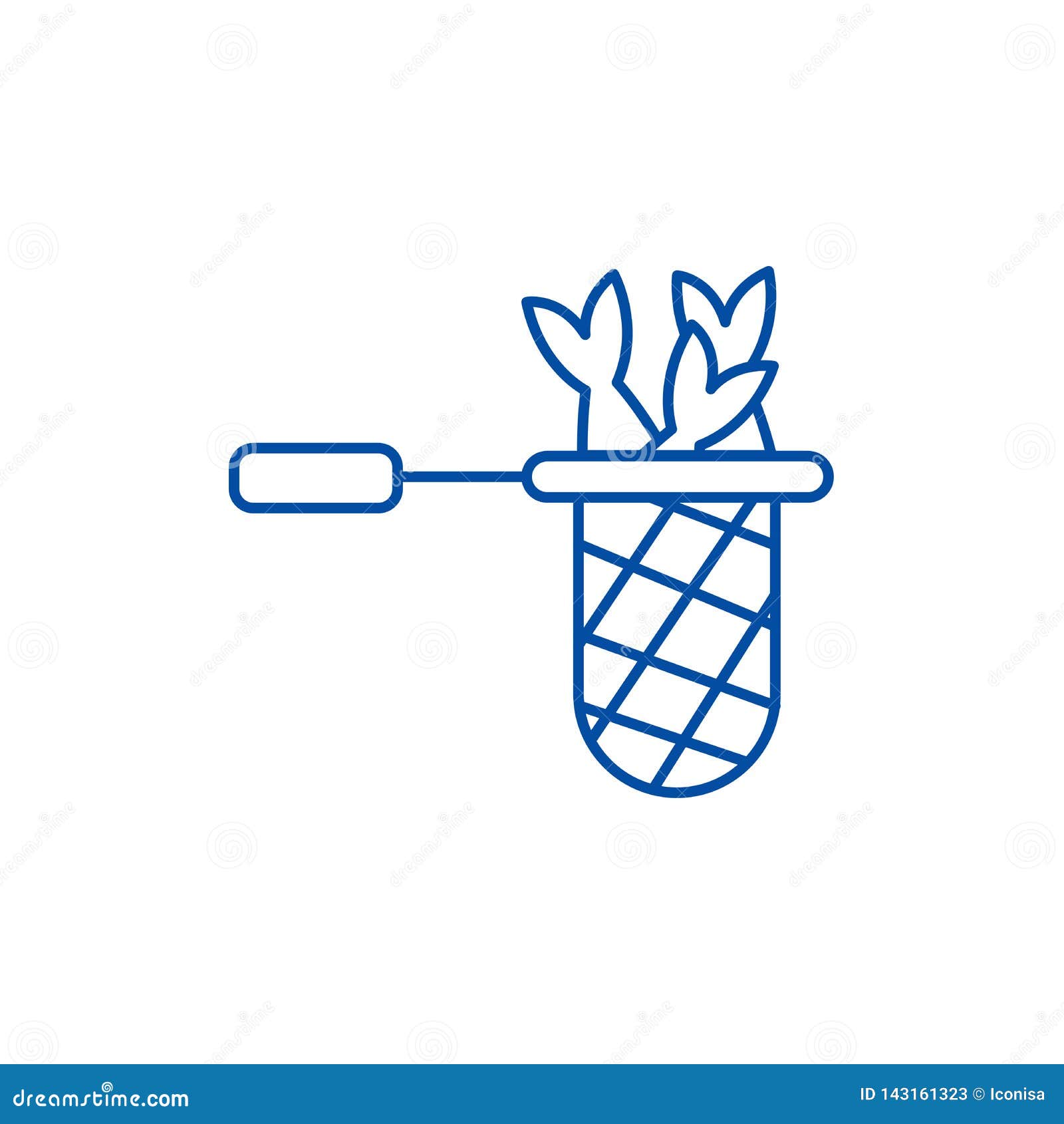 Fish Nets Line Icon Concept. Fish Nets Flat Vector Symbol, Sign ...