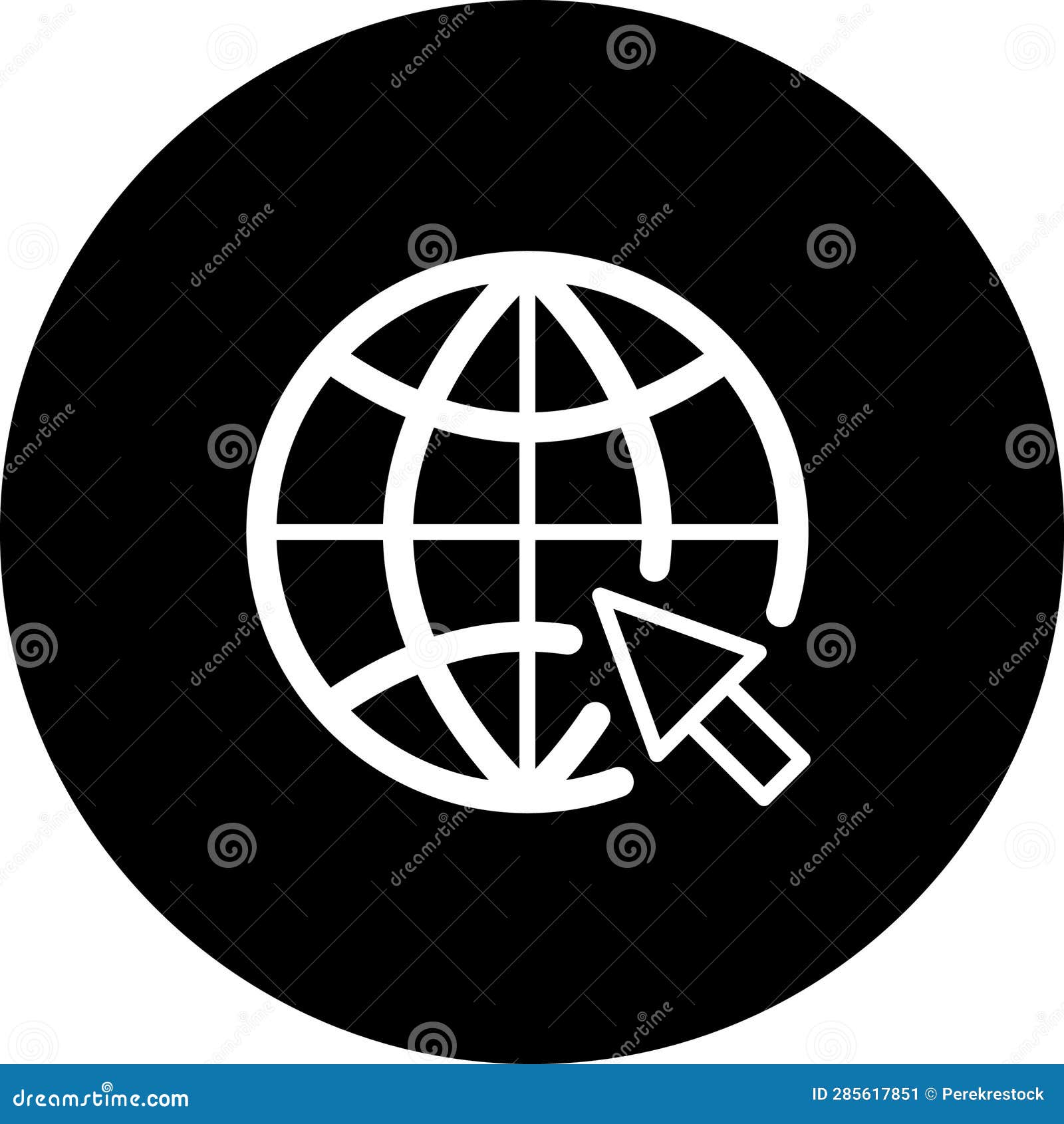 Flat Go To Web Icon with Cursor Symbol Stock Vector - Illustration of ...