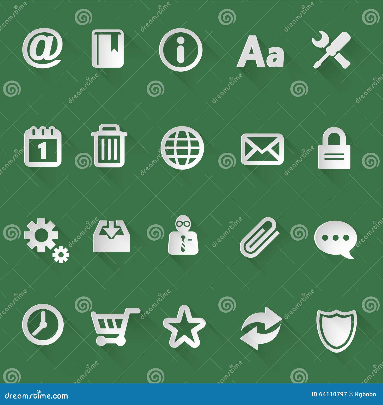 Web flat icons stock vector. Illustration of interface - 64110797