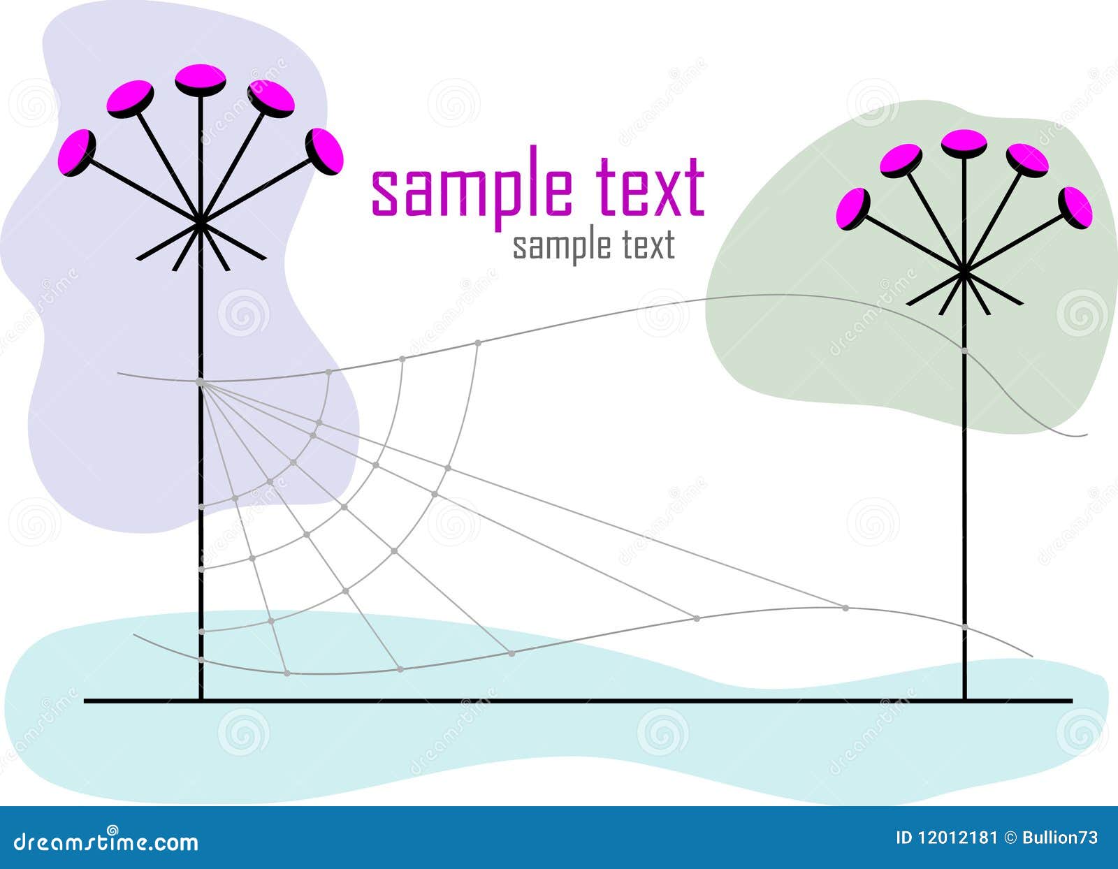 Web on Flowers Like Network Stock Vector - Illustration of plant ...