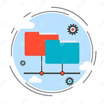 Web Folder, Data Storage, Online Service Vector Concept Stock Vector ...