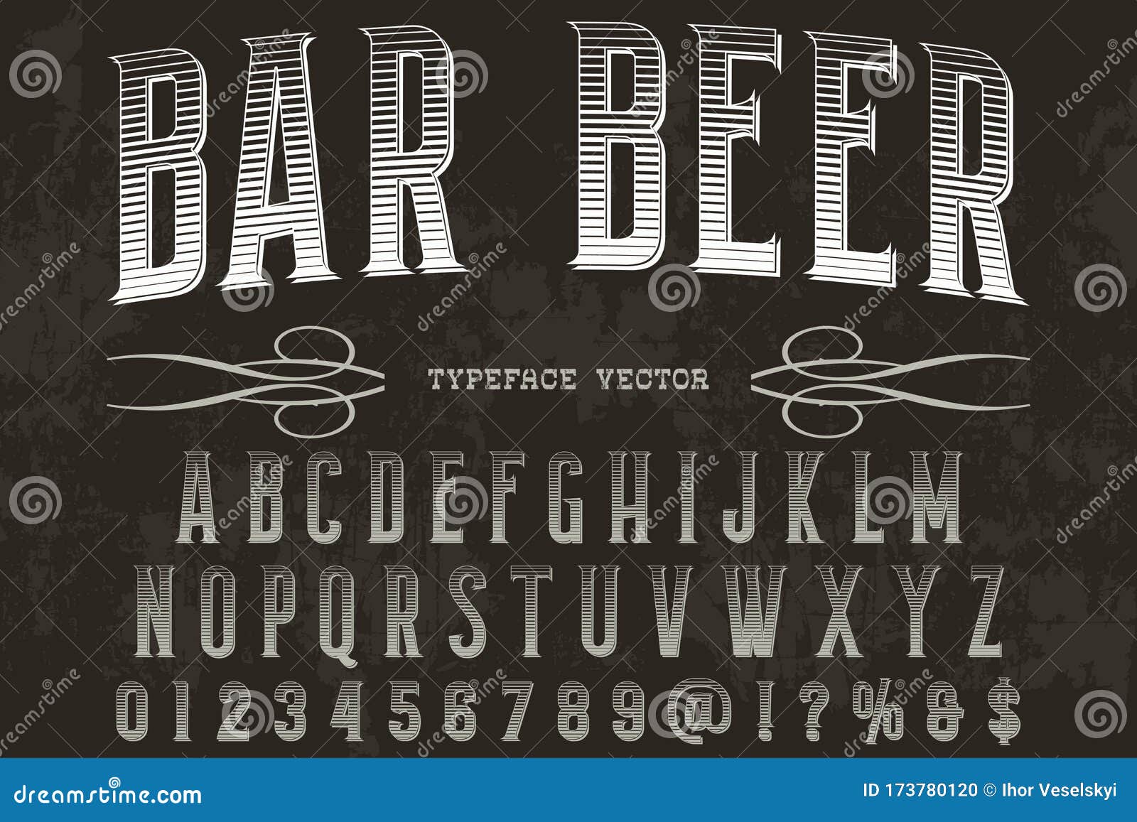 Font Alphabet Script Typeface Handcrafted Stock Vector - Illustration ...