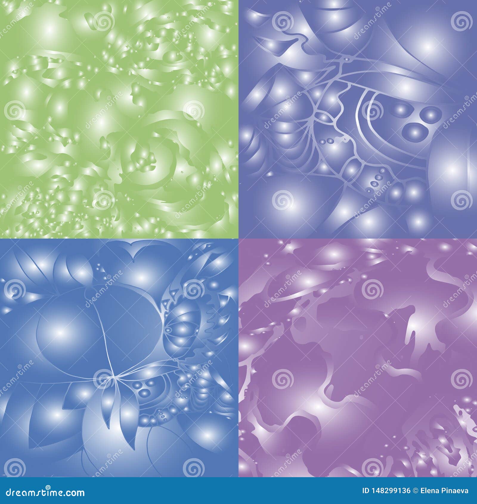Four Different Color Backgrounds with Glitter and Patterns Stock ...