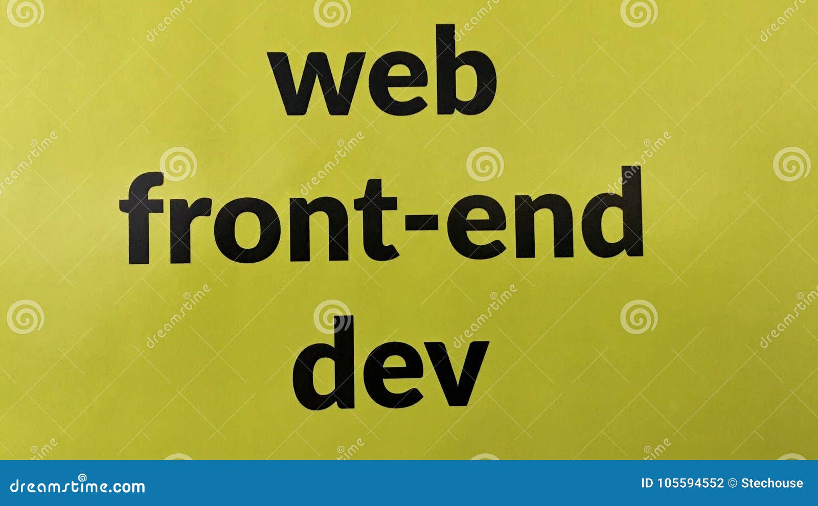 WEB FRONT-END DEV Sign is Looking for Good Tech Help Stock Photo ...