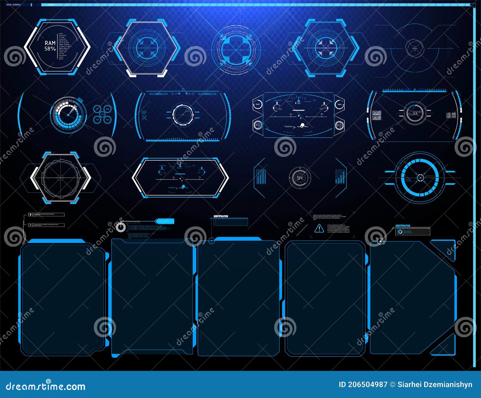 Futuristic Vector HUD Interface Screen Design. Digital Callouts Titles ... Futuristic Vector HUD Interface Screen Design. Digital Callouts Titles ...