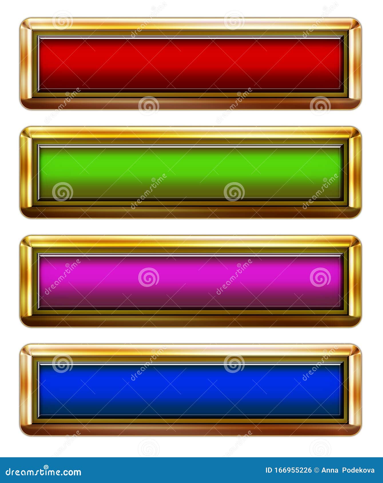 Web and Game Design Buttons and Elements, Ready To Use Template Stock ...