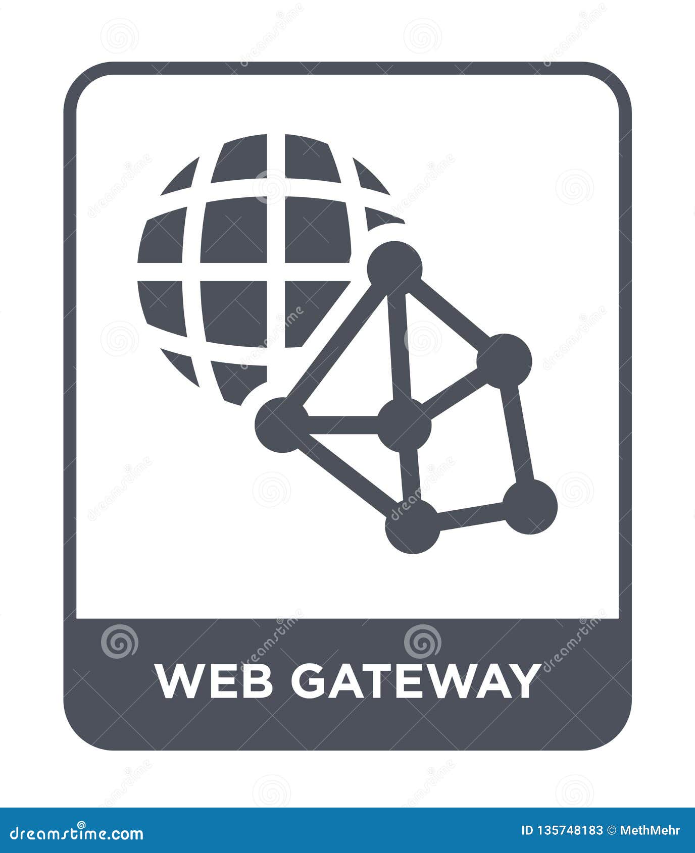 Web Gateway Icon in Trendy Design Style. Web Gateway Icon Isolated on ...