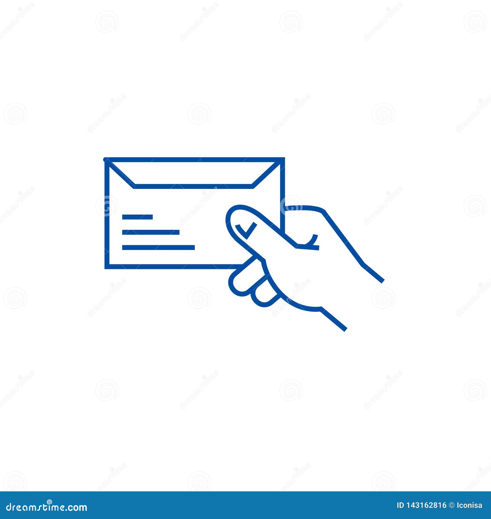 Get Mail Line Icon Concept. Get Mail Flat Vector Symbol, Sign, Outline ...