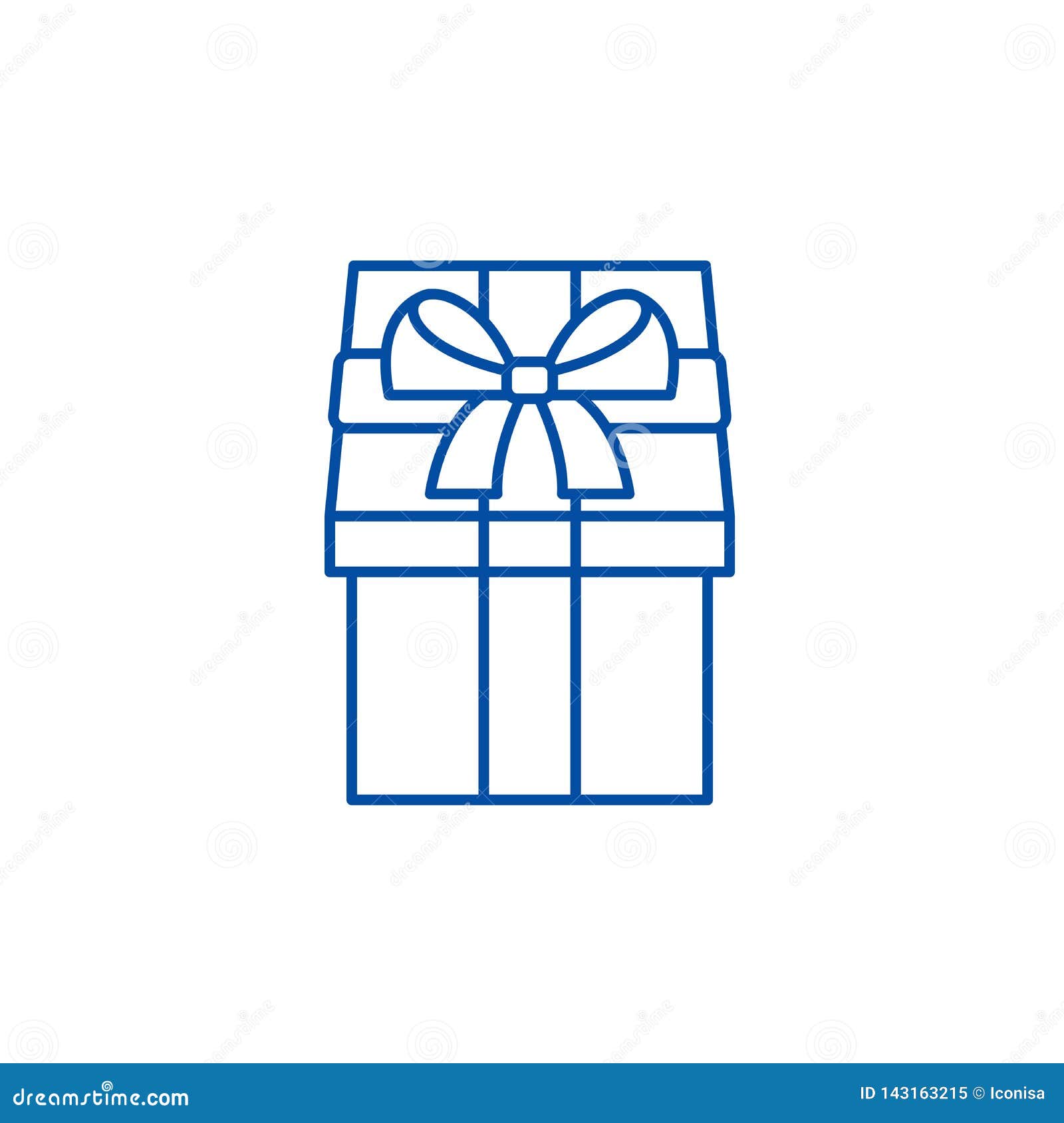 Gift Wrap Line Icon Concept. Gift Wrap Flat Vector Symbol, Sign ...