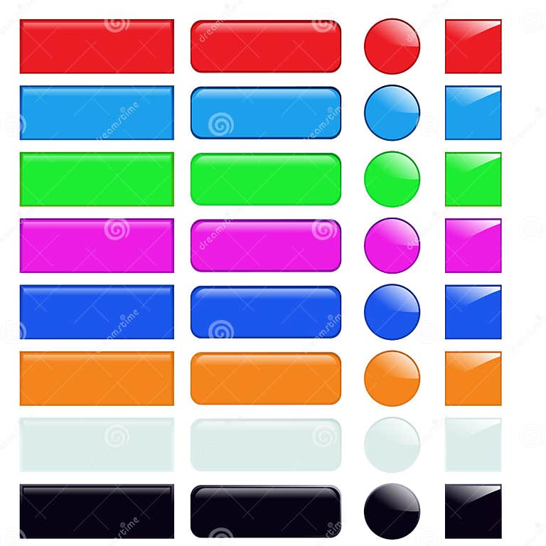 Web glass icons stock vector. Illustration of shape, colorful - 13163605