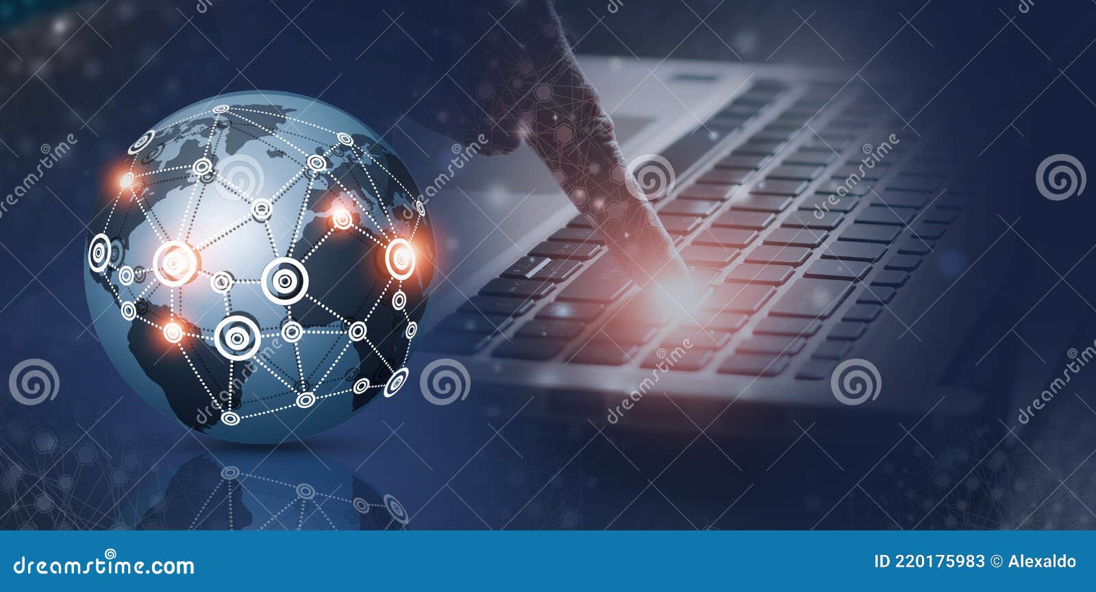 Web Global Connections Banner Stock Image - Image of service, concept ...