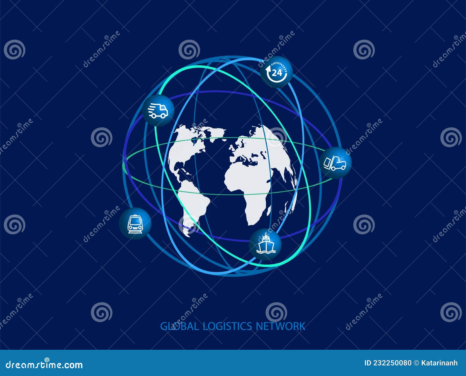 Global Logistics Network. Map Global Logistics Partnership Connection ...