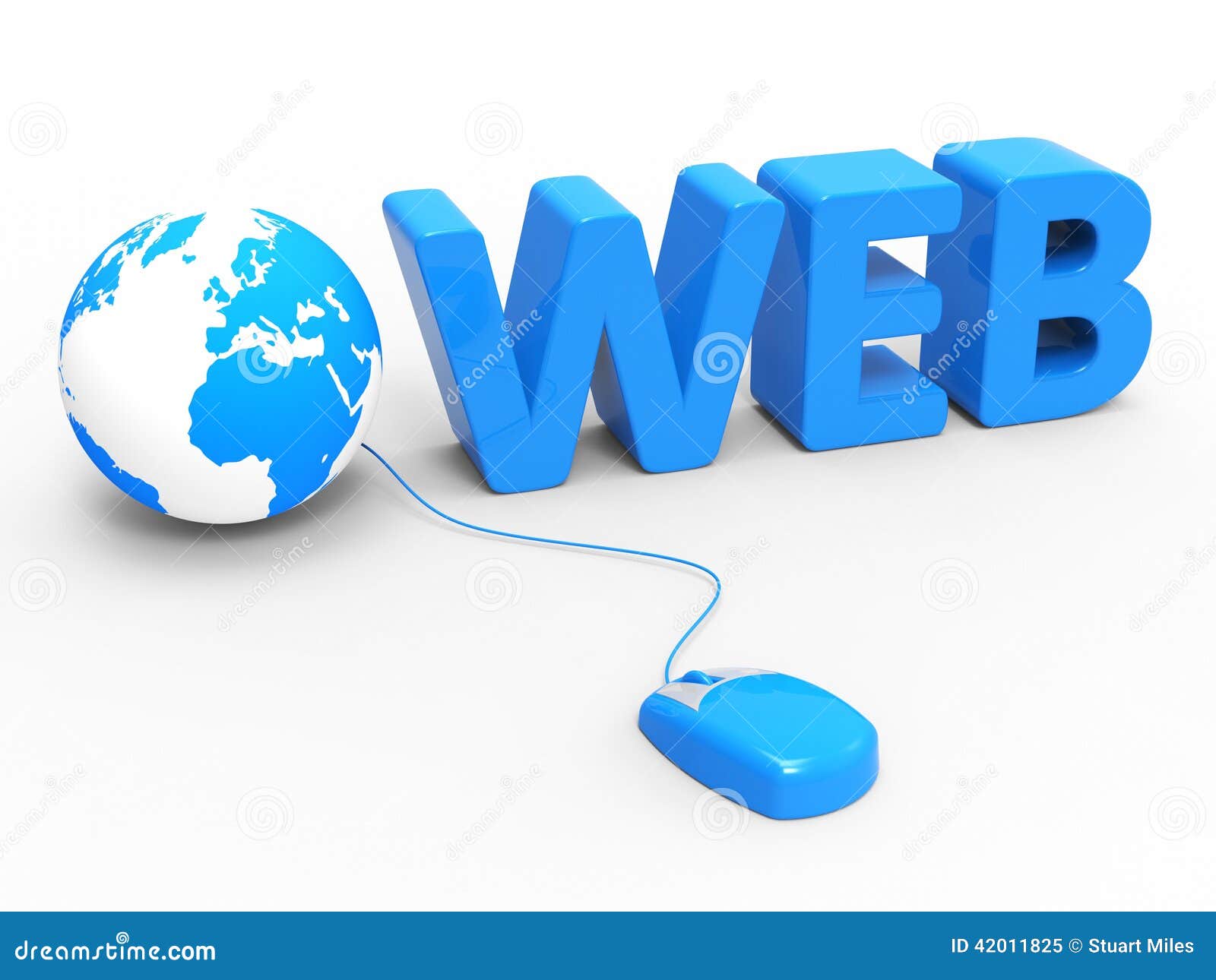 Web Global Means Globally Internet and Worldwide Stock Illustration ...