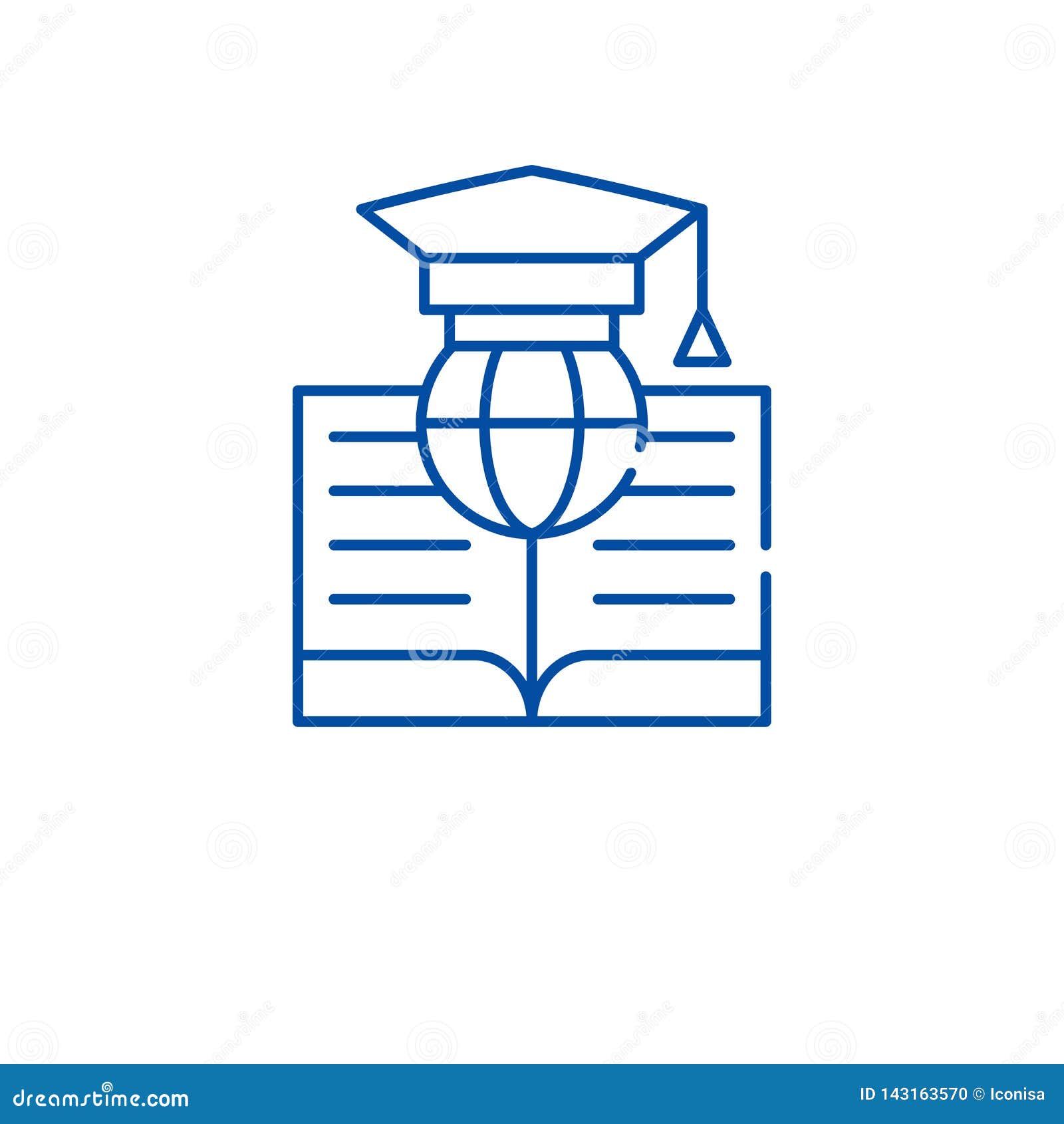 Global Study Line Icon Concept. Global Study Flat Vector Symbol, Sign ...
