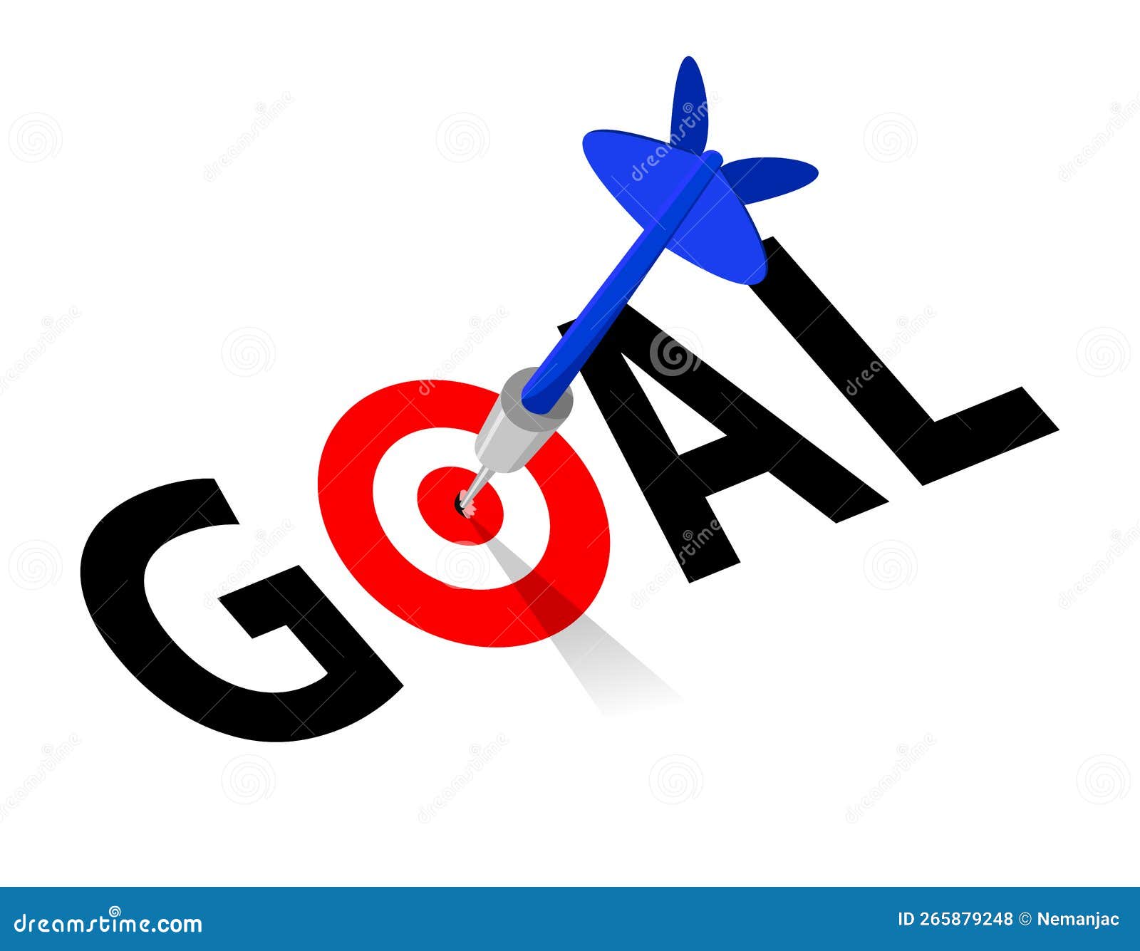 Goal concept, blue dart stock illustration. Illustration of centre ... Goal concept, blue dart stock illustration. Illustration of centre ...