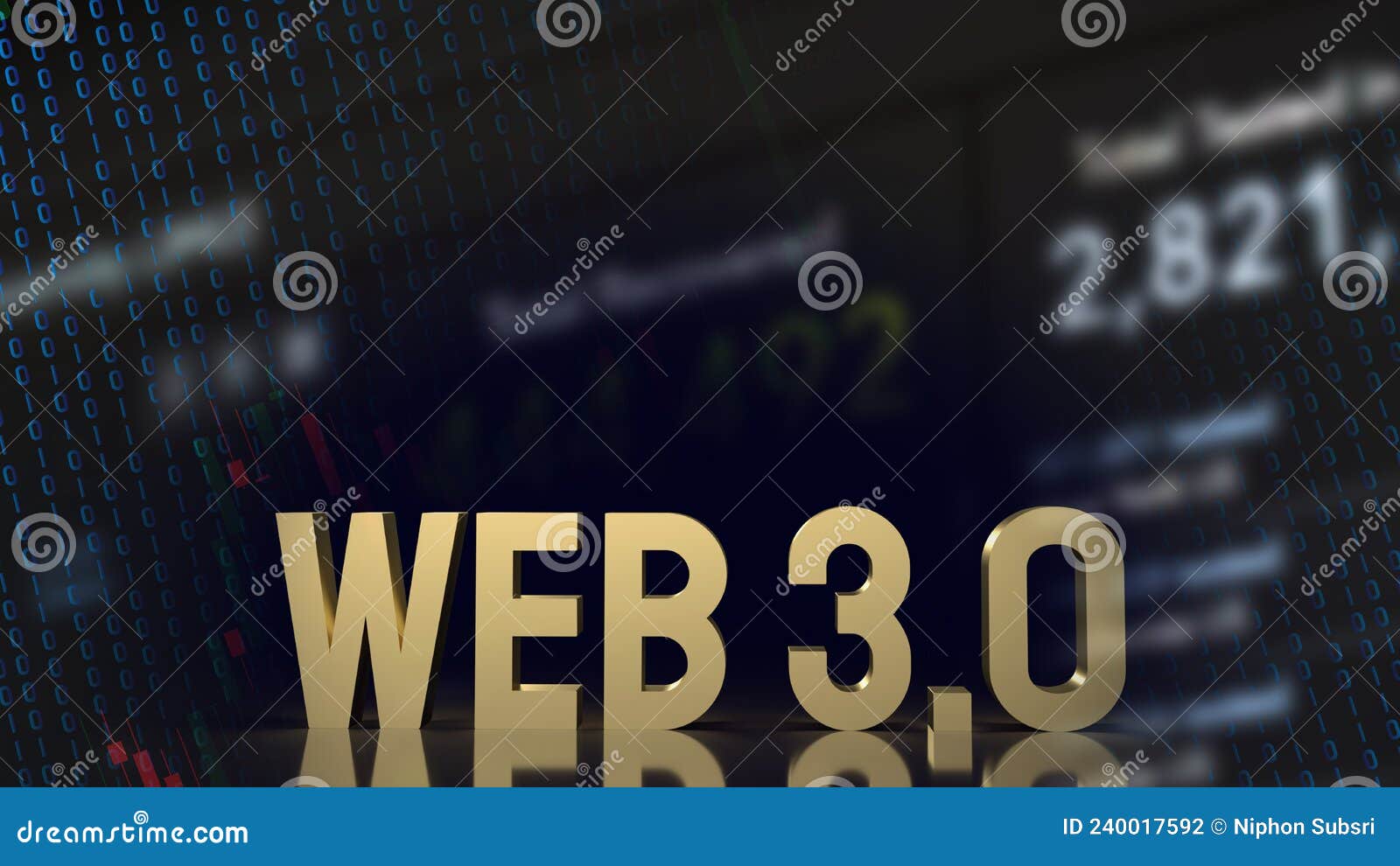 Web3 Text In Three Dimensions Isolated On White Background. 3d ...