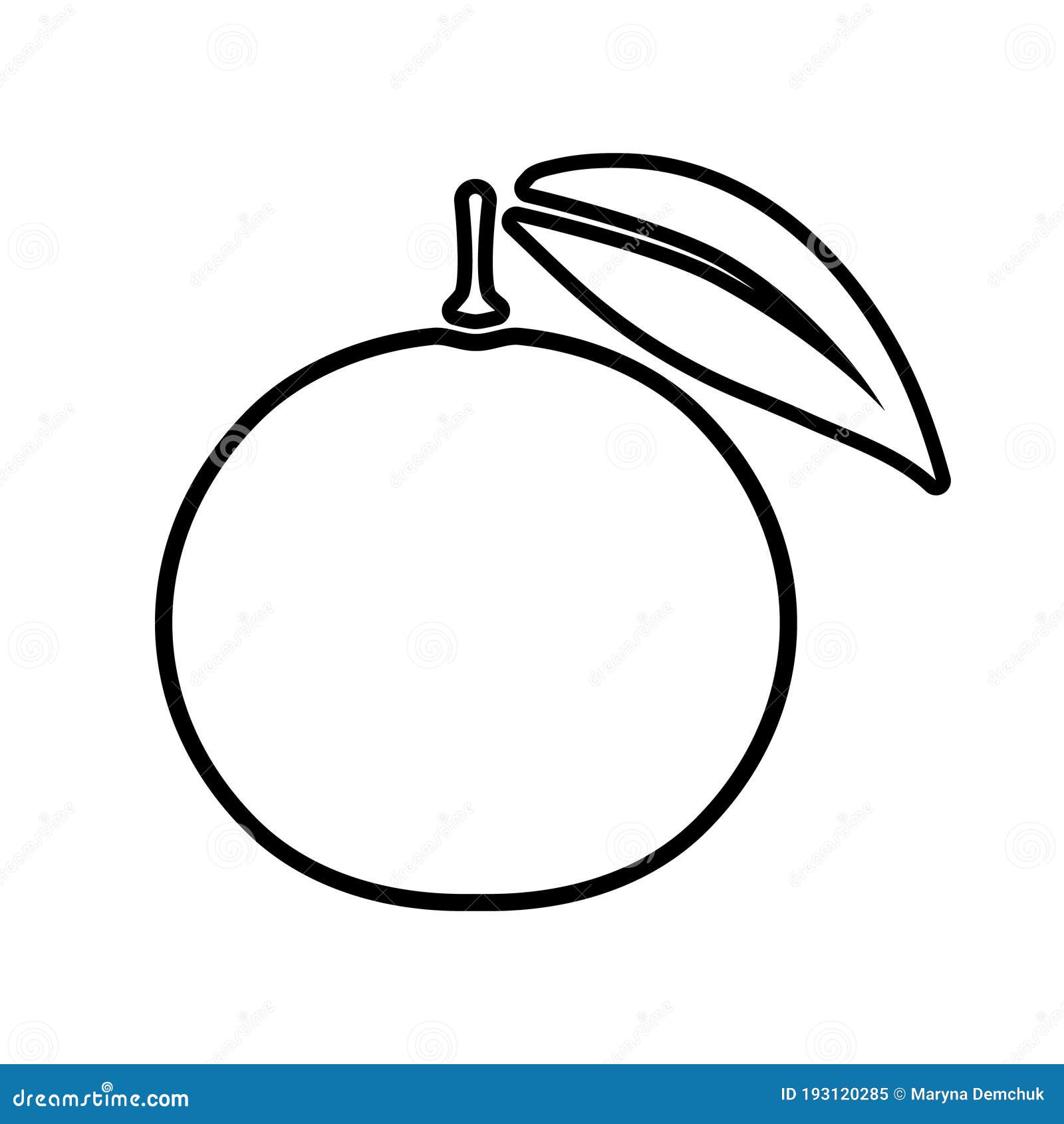 Grapefruit Vector Icon Outline Style Stock Vector - Illustration of ...