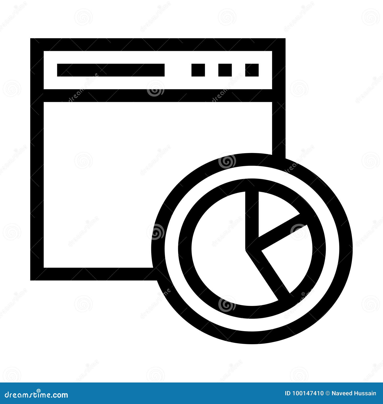 Web graph icon stock vector. Illustration of graphs - 100147410