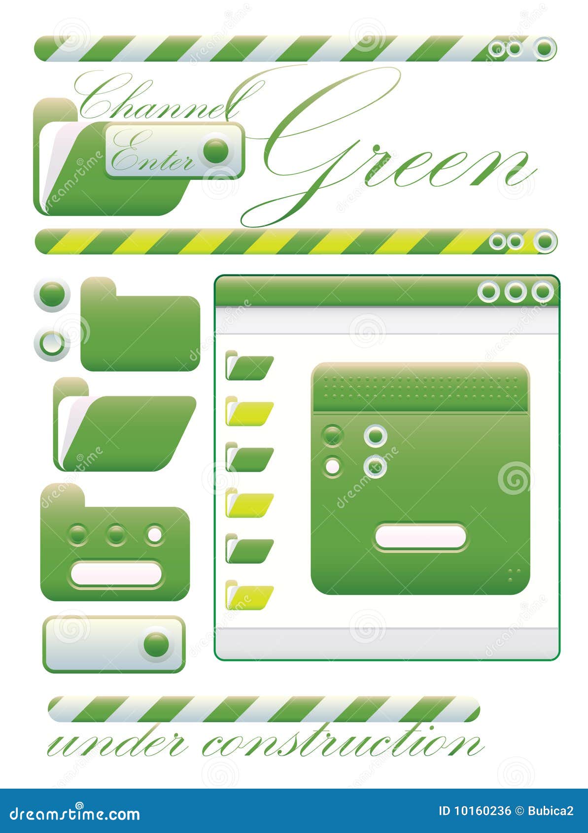 Web Graphic Interface Green Channel Stock Vector - Illustration of ...