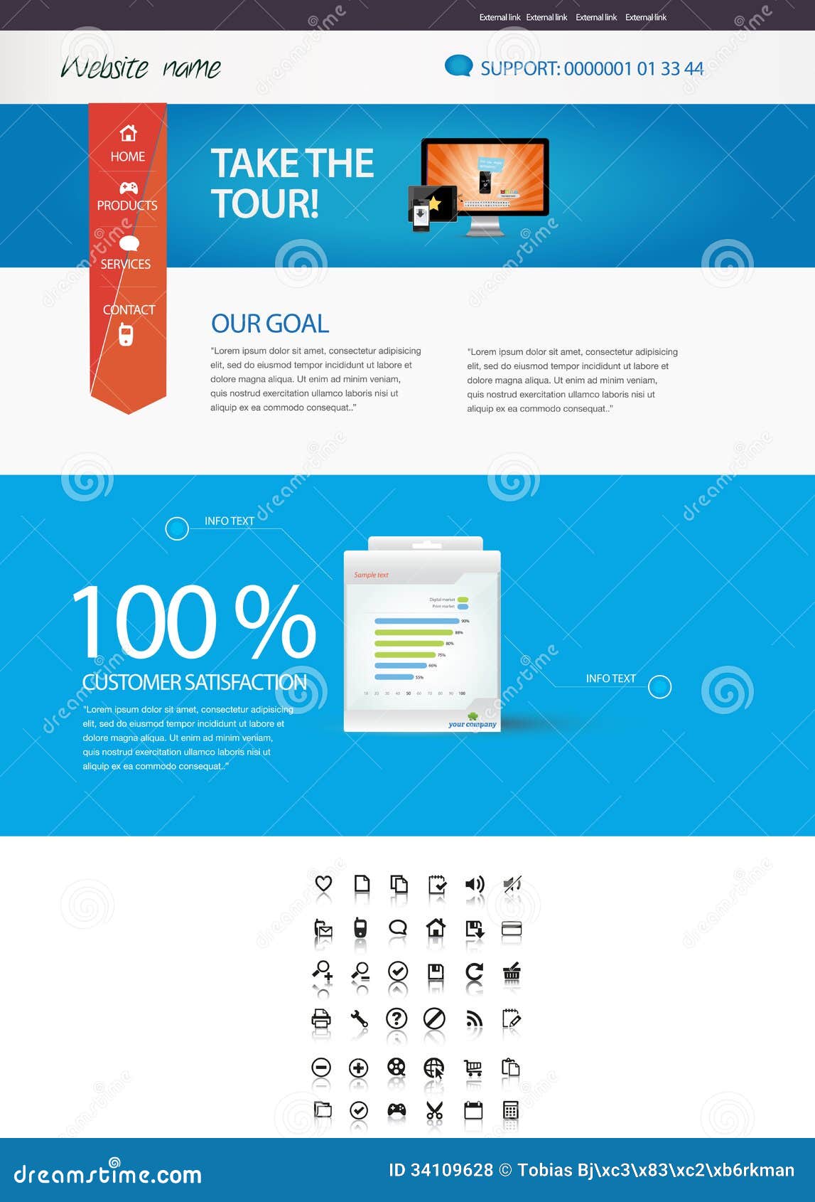 Web graphics stock illustration. Illustration of clean - 34109628