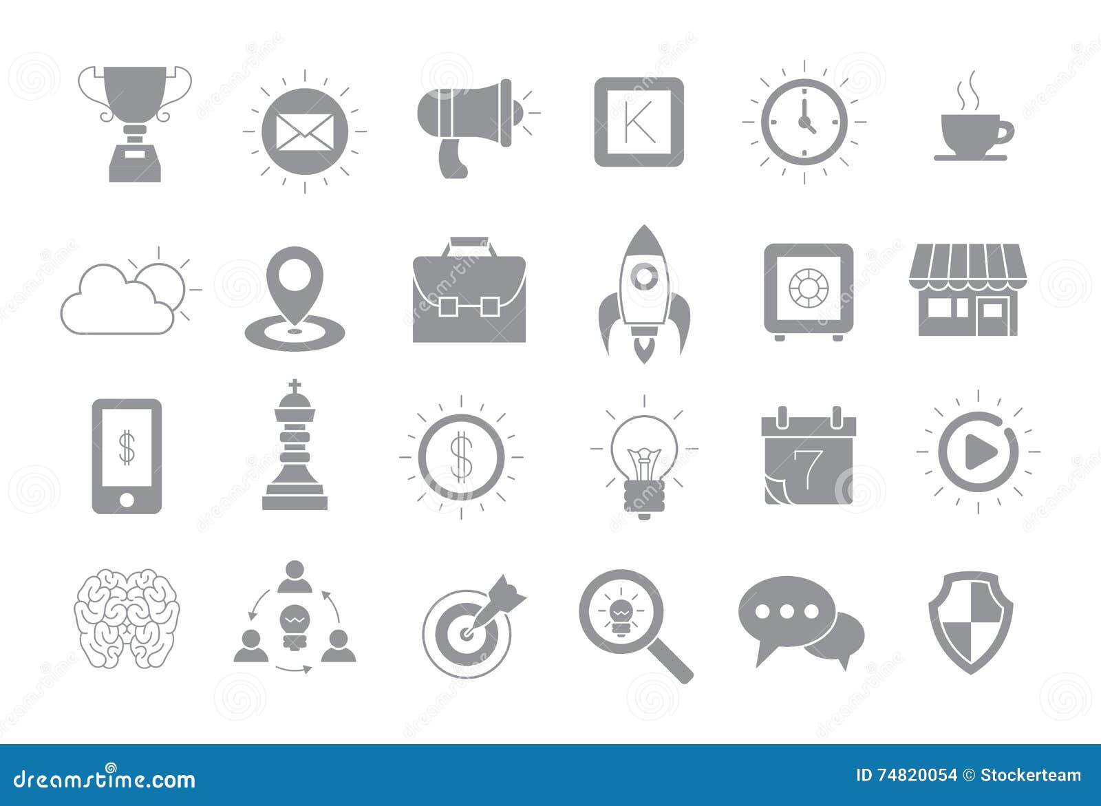 Web gray icons set stock illustration. Illustration of message - 74820054