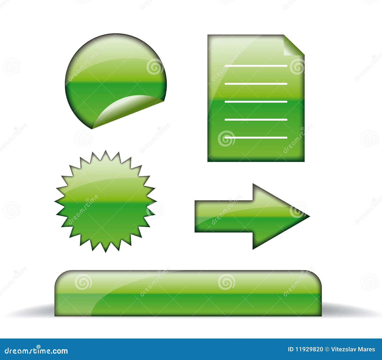 Web green icons stock vector. Illustration of shiny, pattern - 11929820