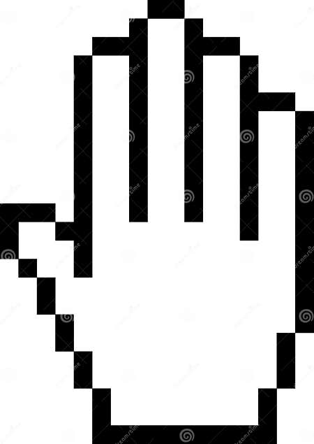 Web hand stock vector. Illustration of icon, pixel, internet - 5999541