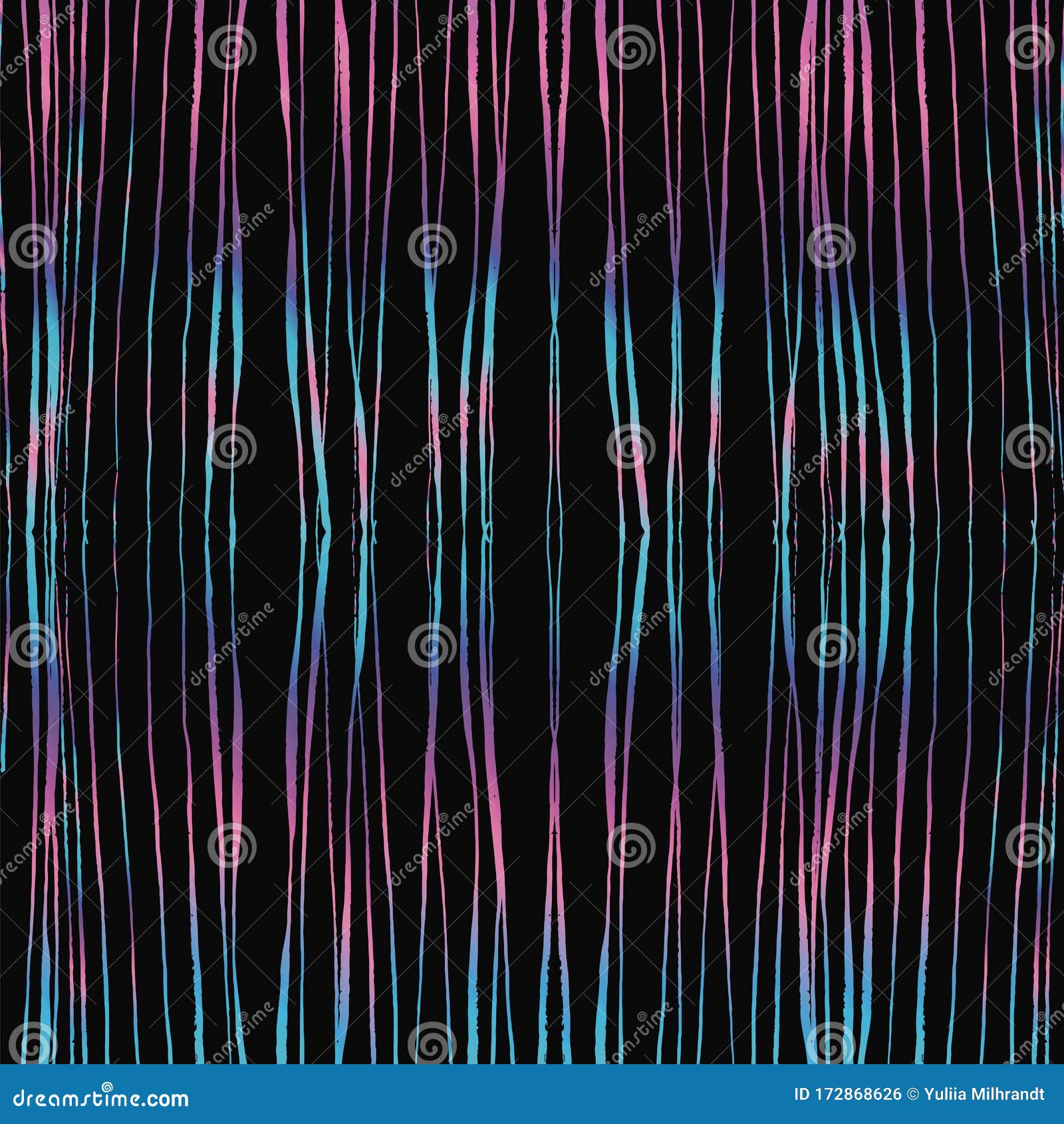 Hand-drawn Striped Seamless Texture. Color Vector Stock Illustration ...