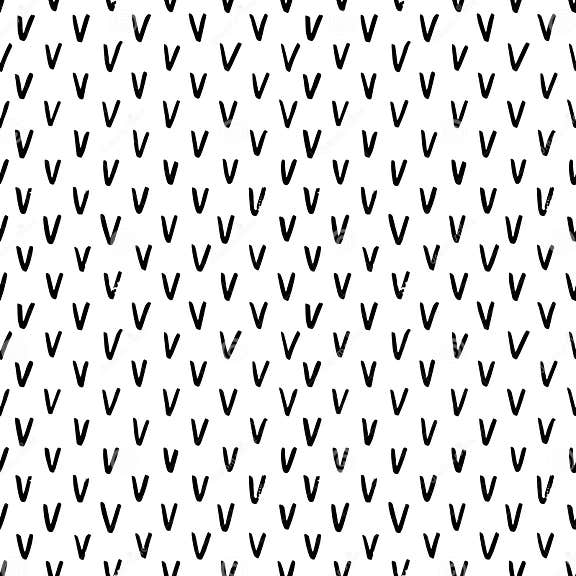 Hand Drawn Vector Texture Ticks. Seamless Pattern Stock Illustration ...