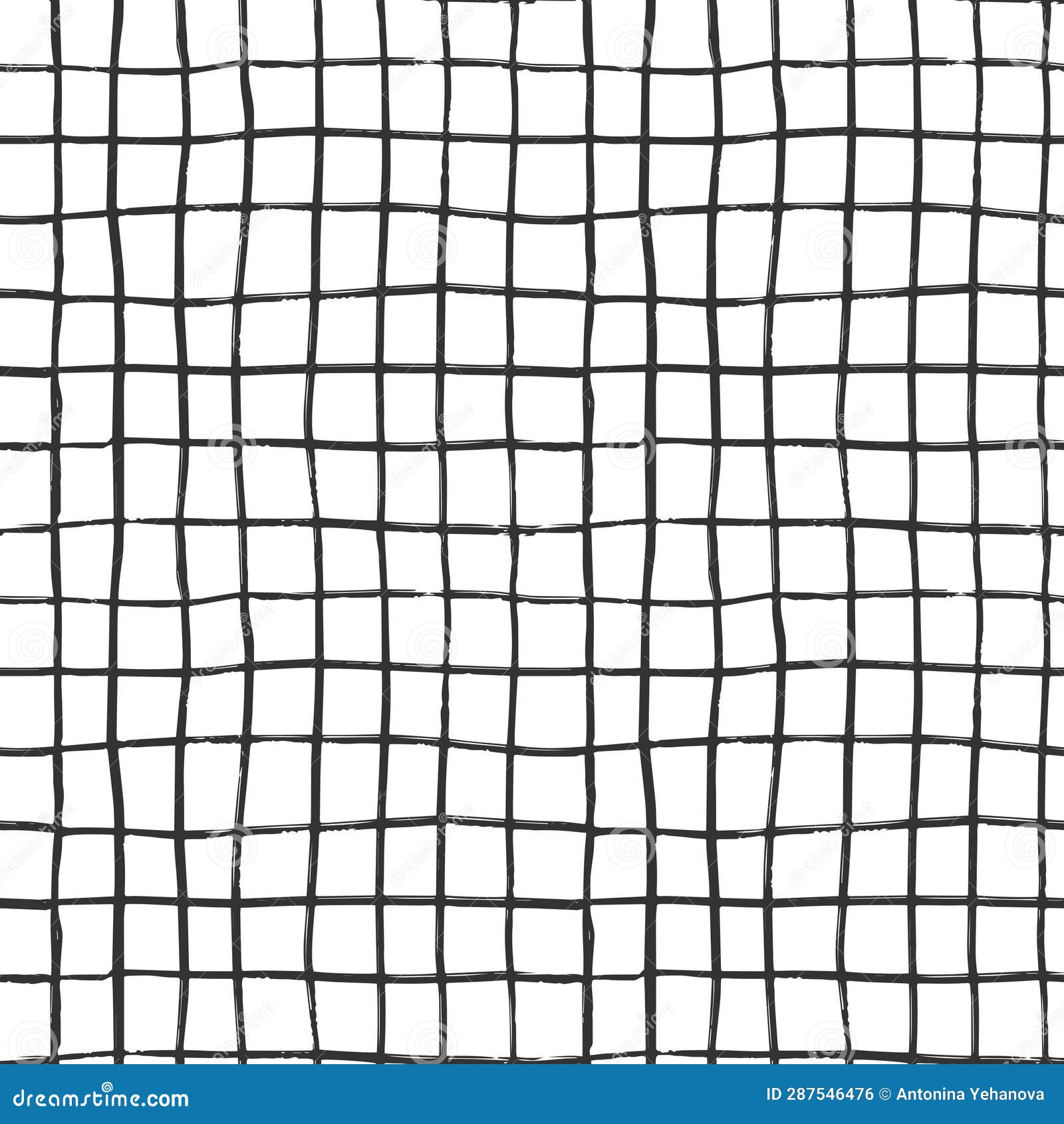 Hand Drawn Vector Texture. Checkered Motif. Seamless Pattern Stock ...