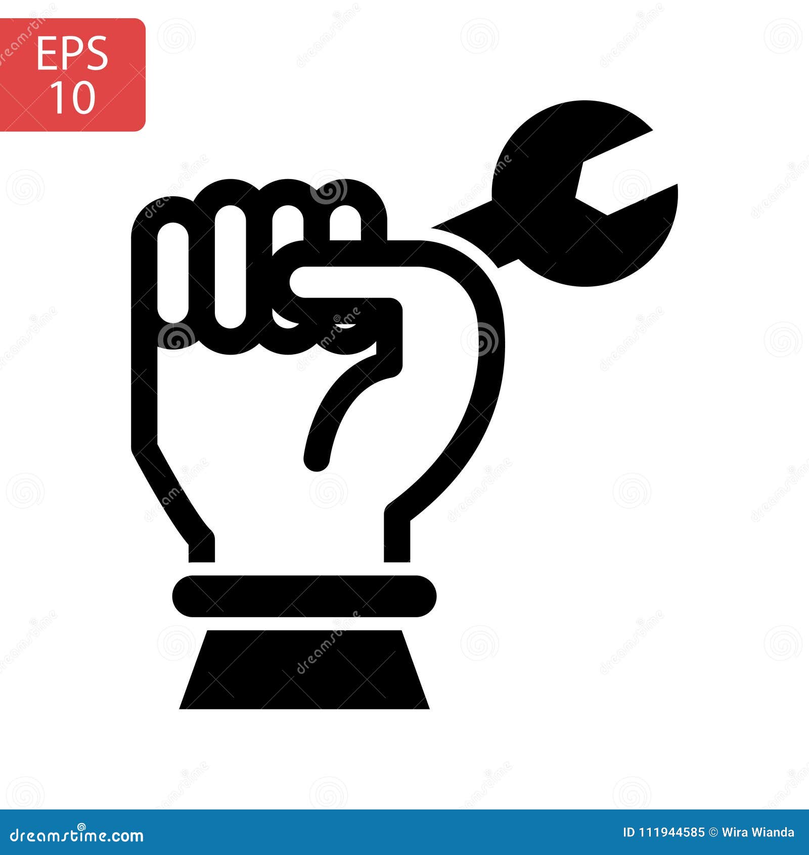 Web hand icon flat stock vector. Illustration of adjustable - 111944585