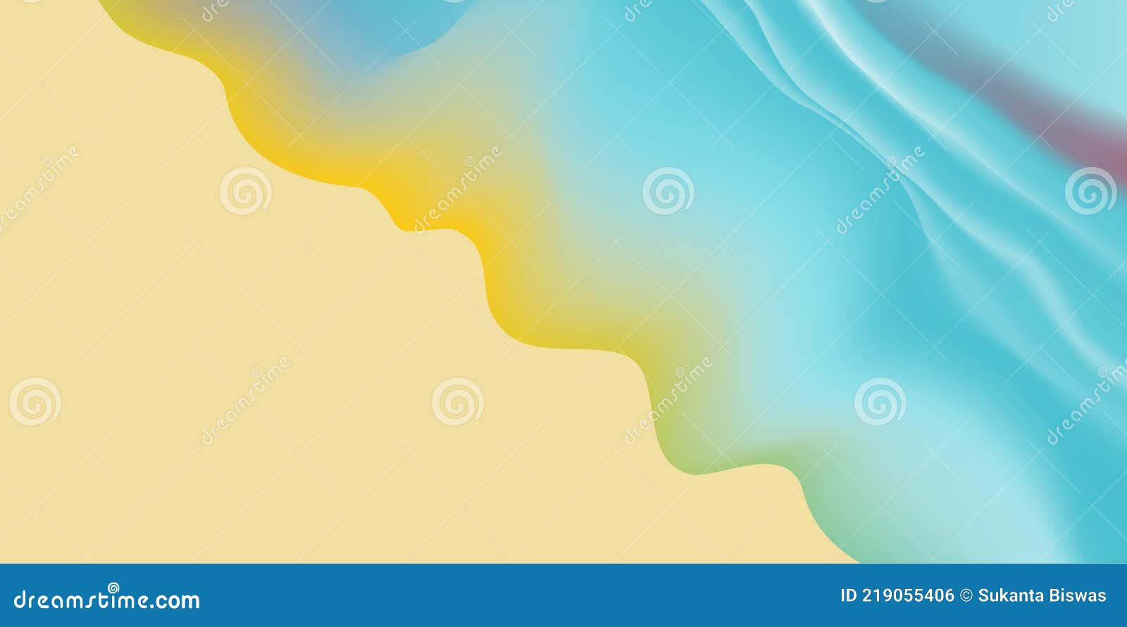 Web Header Background Design with Liquid Blue and Yellow Paint Flow ...