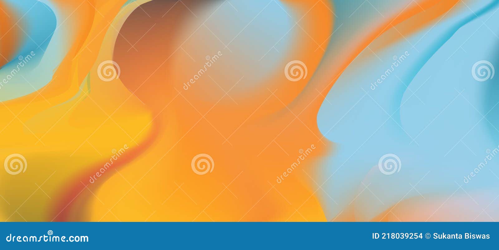 Web Header Background Design with Liquid Yellow and Blue Paint Flow ...