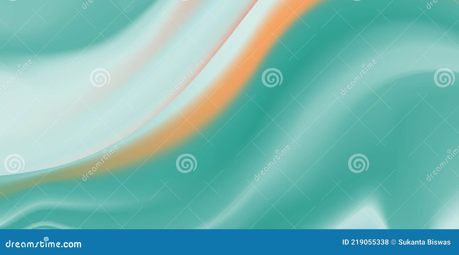 Web Header Background with Liquid Turquoise and Orange Paint Flow ...
