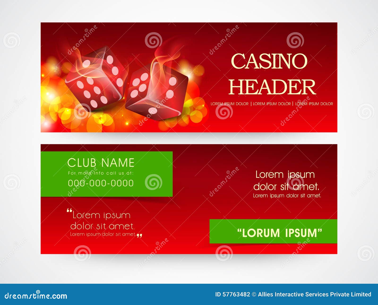 Web Header or Banner for Casino. Stock Illustration - Illustration of ...