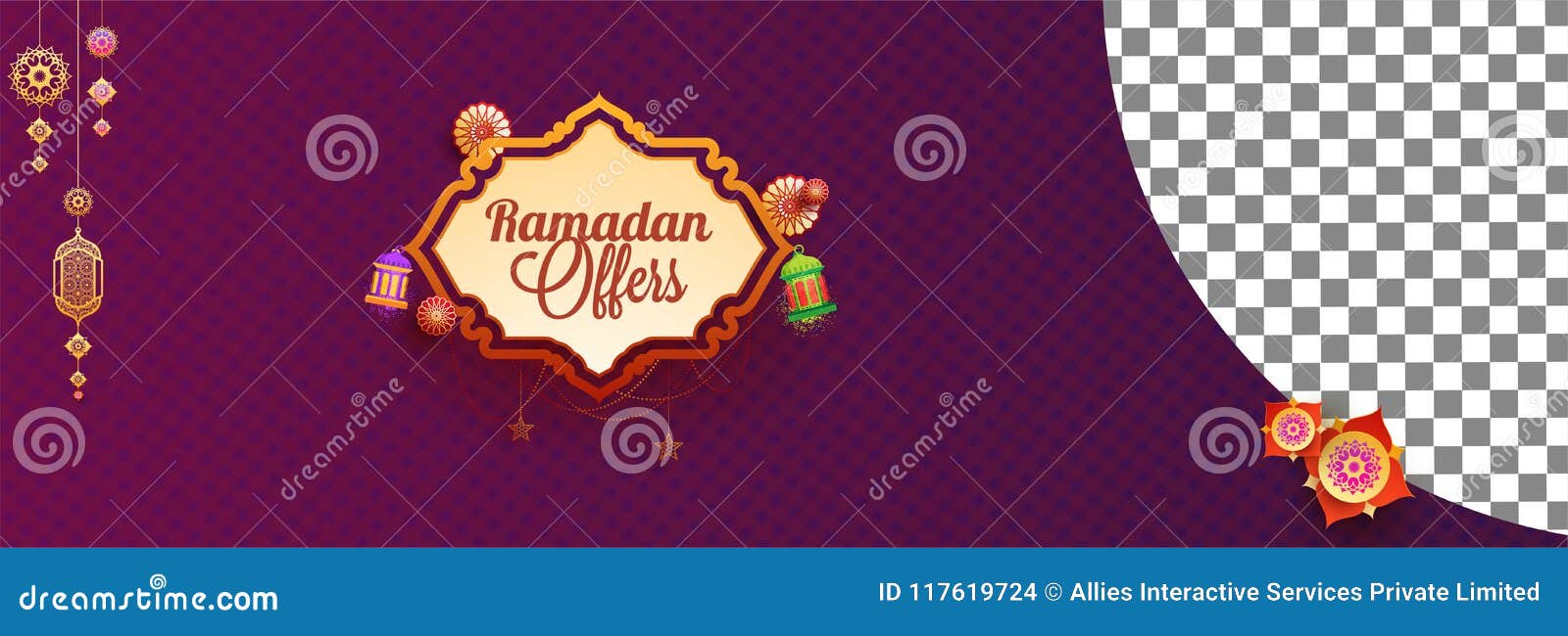 Web Header or Banner Design with Stylish Text Ramadan Offer and Stock ...