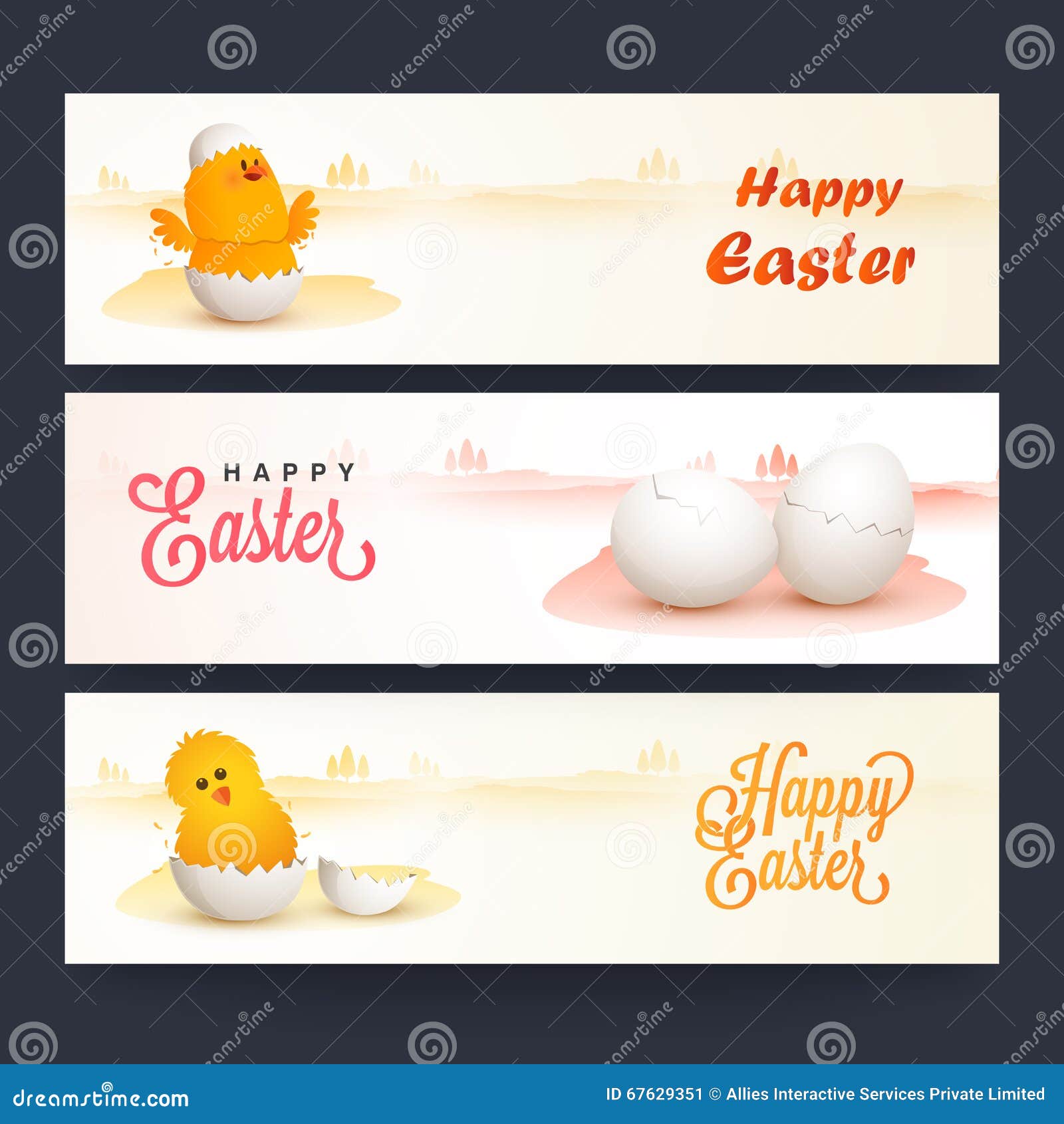 Web Header or Banner for Easter Celebration. Stock Illustration ...