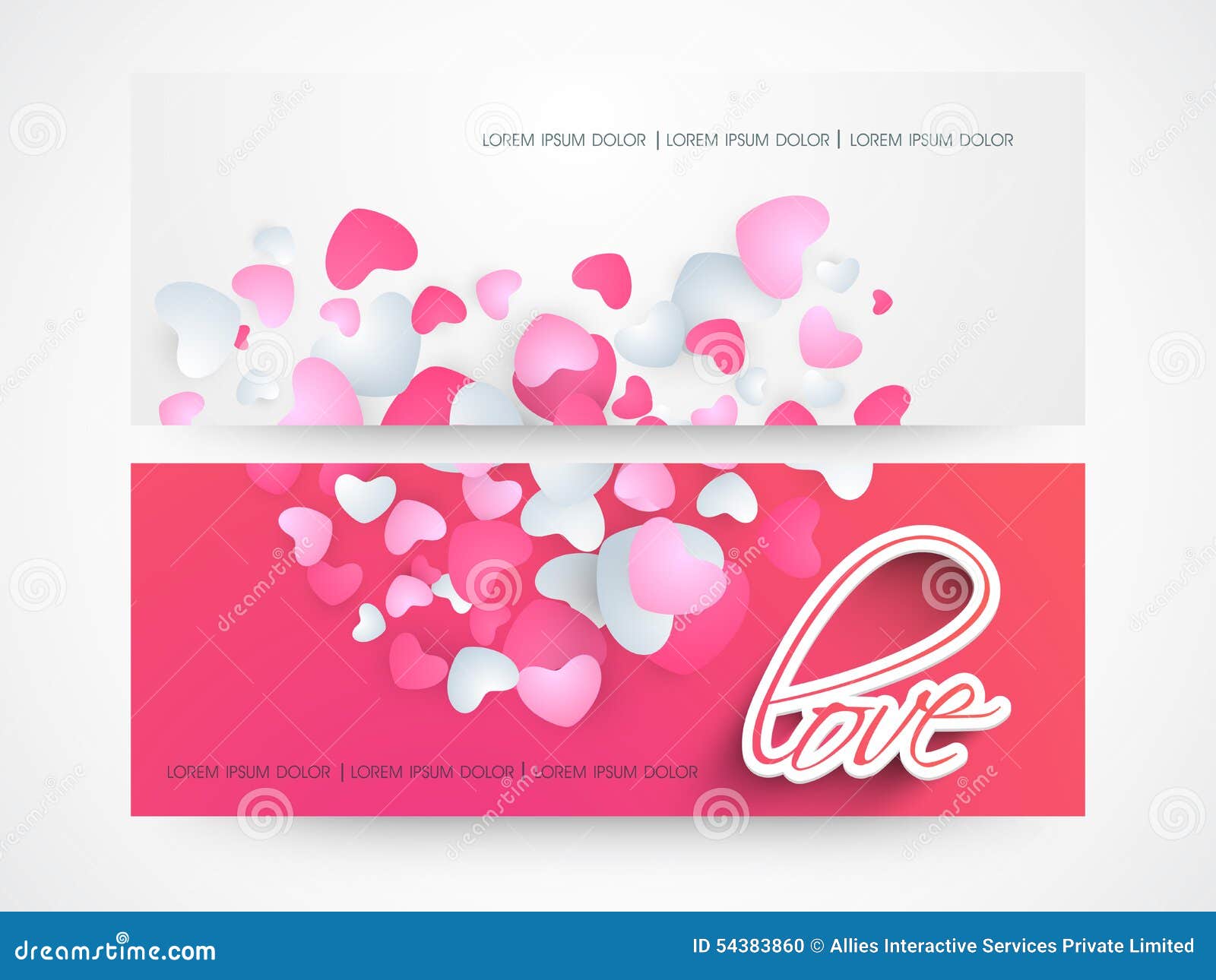 Web Header or Banner of Love. Stock Illustration - Illustration of ...