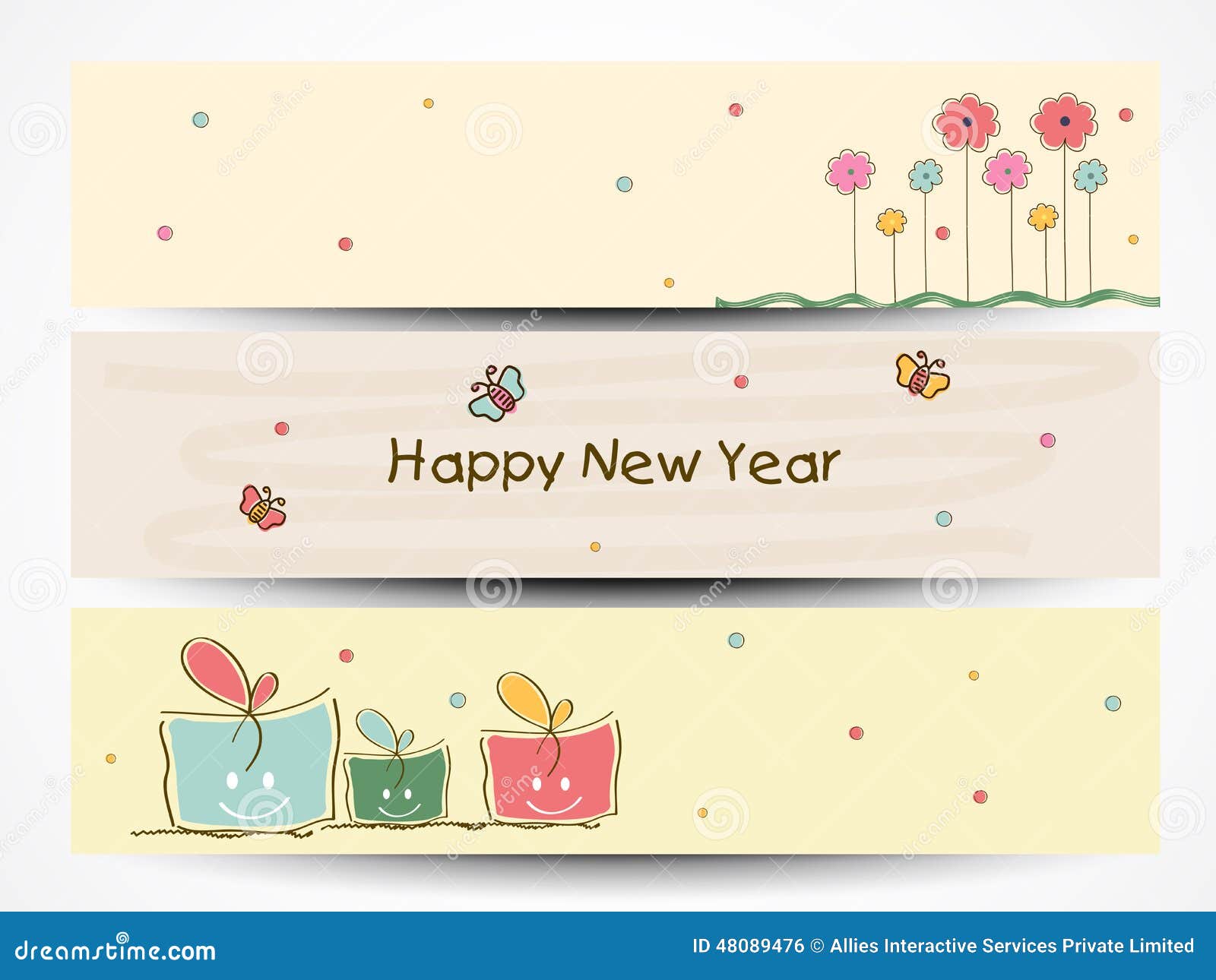 Web Header or Banner Set for New Year 2015 Celebration. Stock ...